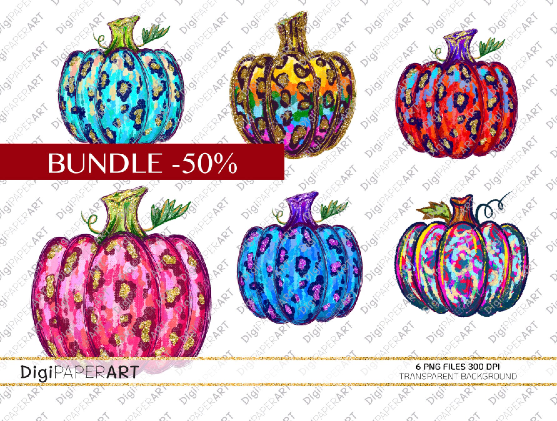 Pumpkin Png Bundle Fall PNG printable Leopard Pumpkin | Etsy