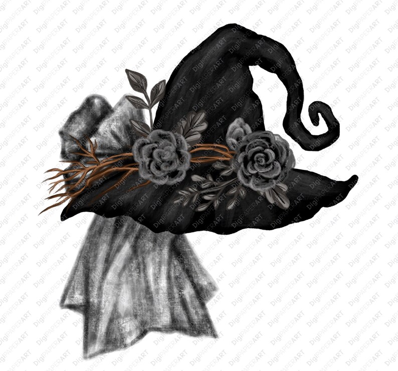 Witch Hats PNG Halloween Clip Art Hand Drawn Witches Hat - Etsy