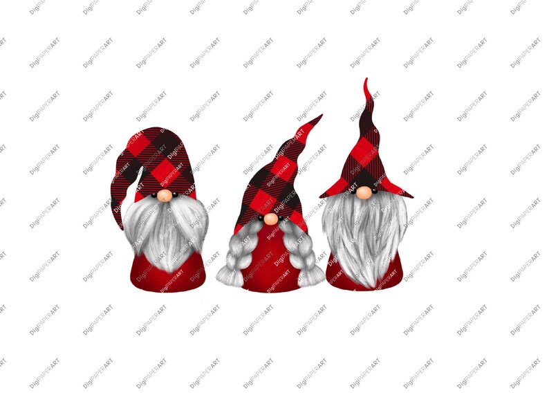 Red Buffalo Gnomes PNG Christmas PNG Girl Gnome Clipart - Etsy
