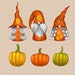 Fall Gnome Clipart, Pumpkin Clip Art, Scandinavian Gnome Clipart ...