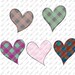 Valentine's Check Plaid Hearts PNG, Color Plaid Hearts Sublimation ...