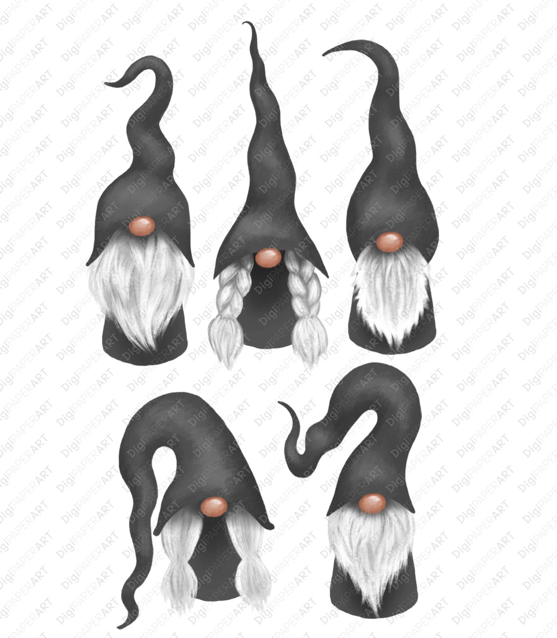 Christmas Gnomes Clipart Scandinavian Gnome Clipart Nordic - Etsy UK