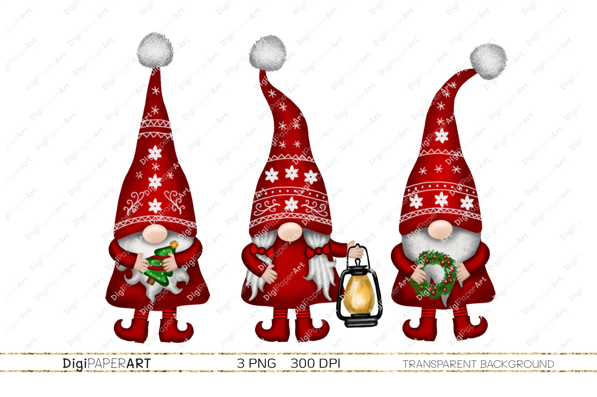 Christmas PNG Sublimation Downloads Gnome Clipart - Etsy