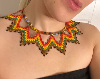 Embera Beaded Necklace - Etsy