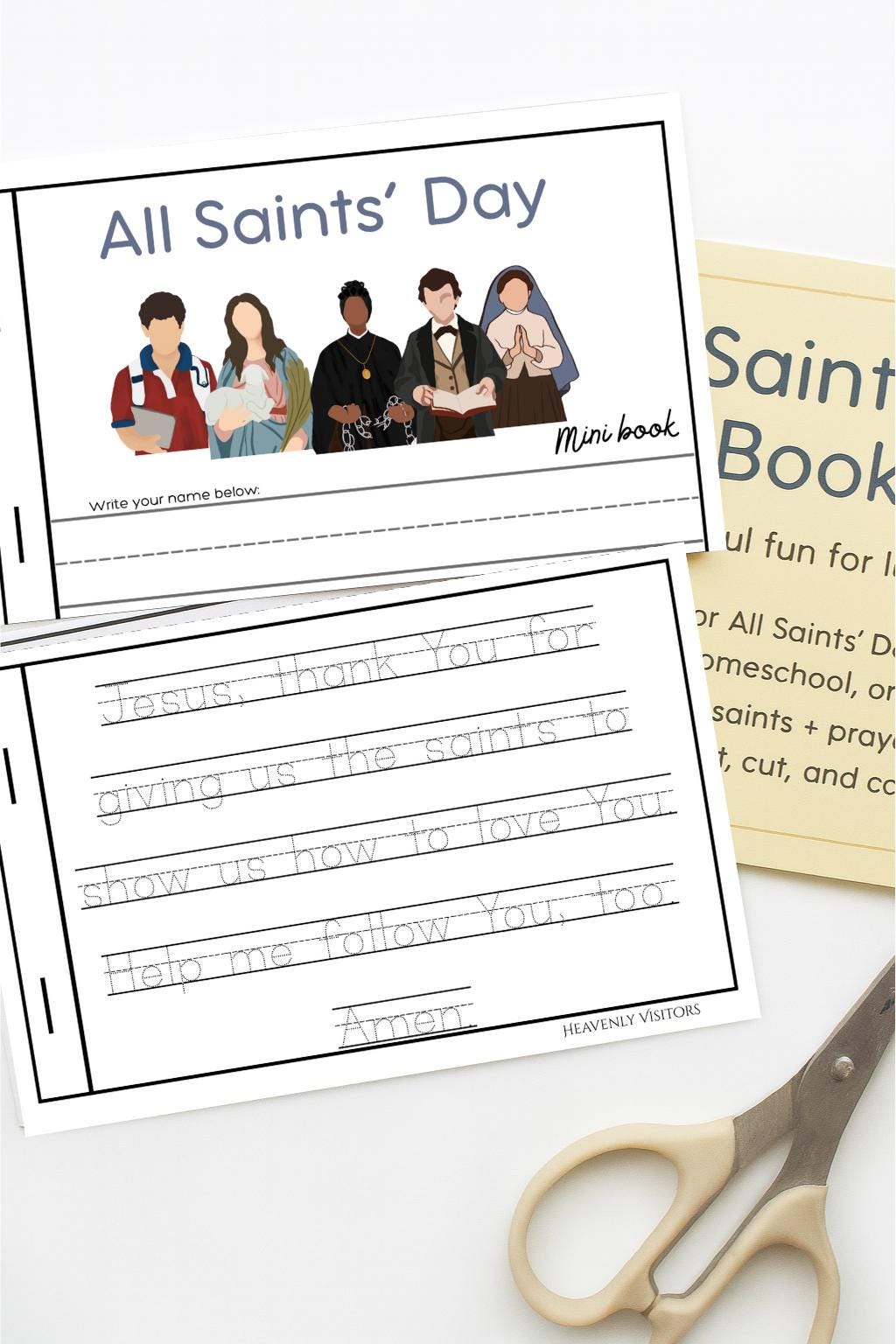 All Saints’ Day Mini Book | Catholic Kids Printable | Saint Coloring ...
