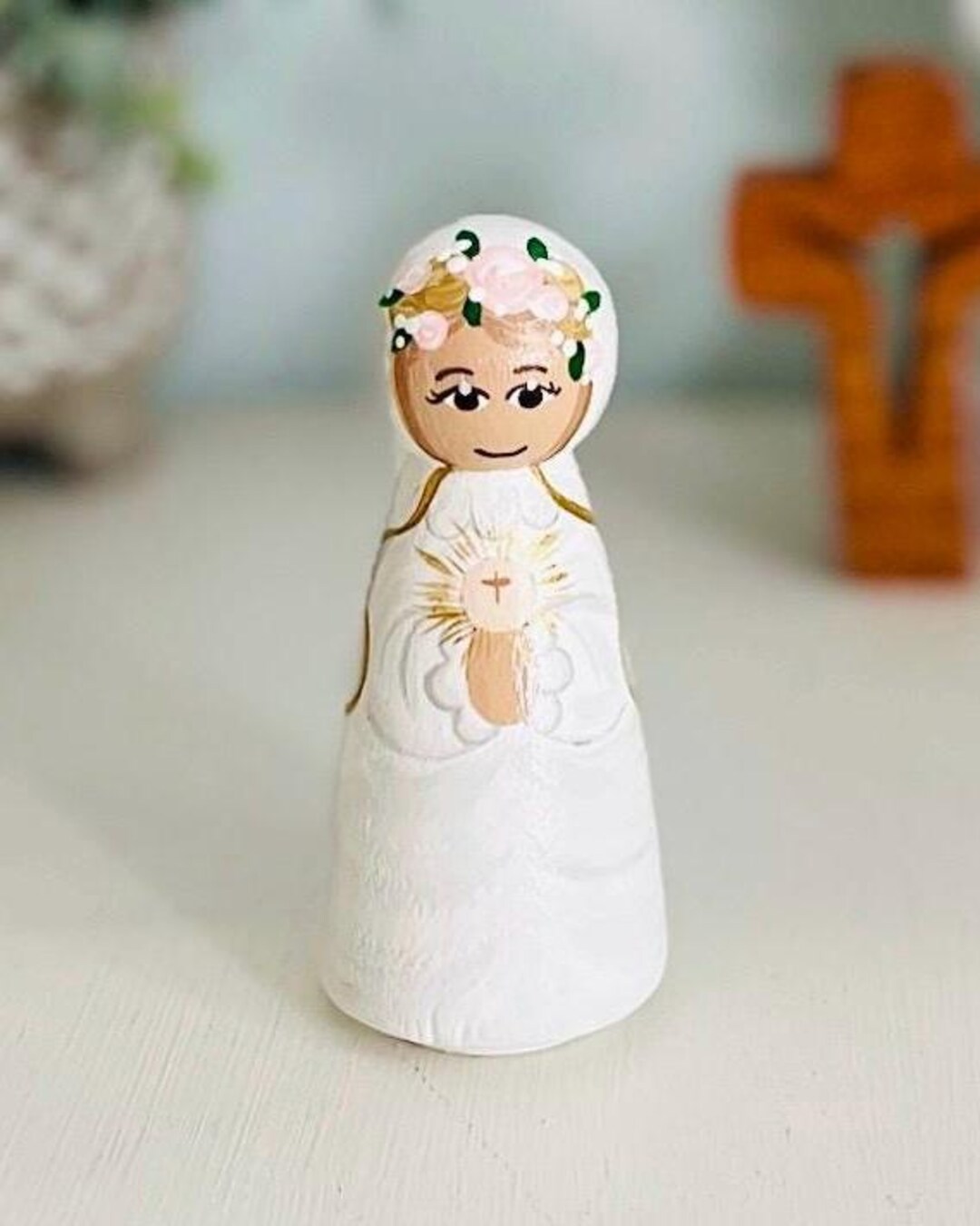 Blessed Imelda Lambertini Peg Doll: Hand-painted First Communion Gift ...
