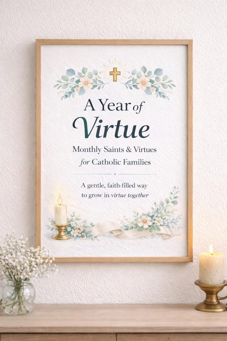 Catholic Family Virtue Worksheets | Monthly Saints & Virtues ...