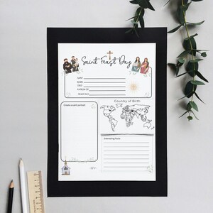 Catholic Saint Feast Day Worksheet | Printable Activity Page for Kids ...