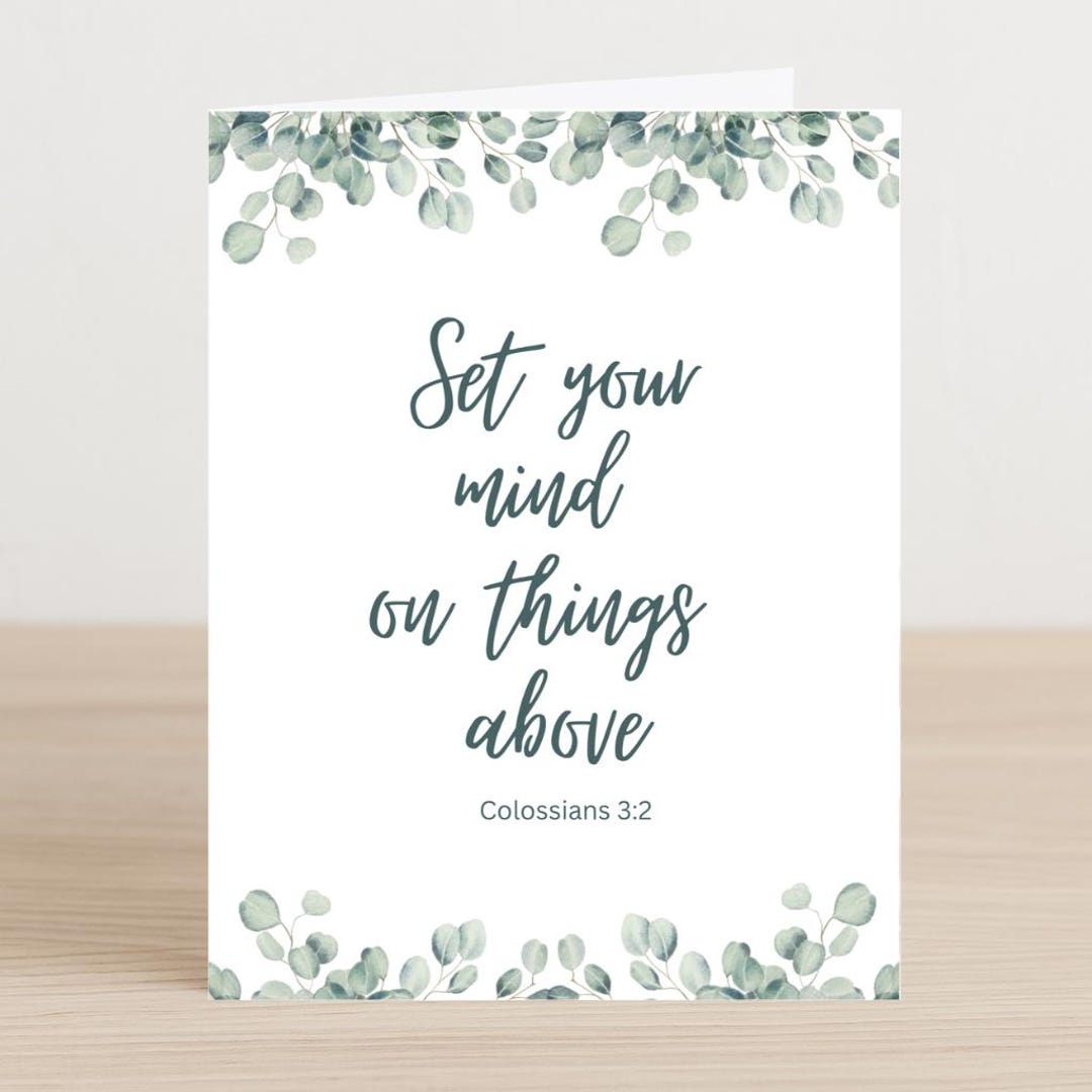 Colossians 3:2 Printable | Set Your Mind on Things Above | Bible Verse ...
