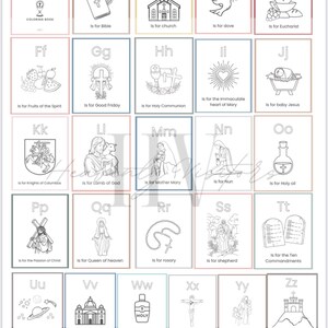 Catholic ABC Coloring Bundle – Printable Preschool Alphabet & Saints ...