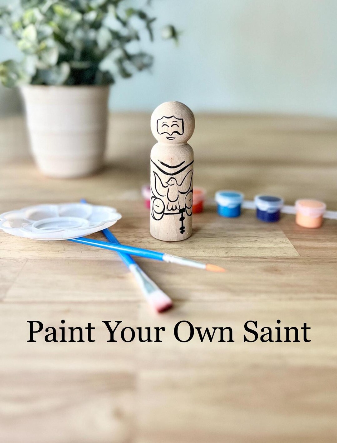 St. Francis of Assisi Peg Doll Kit | Paint Your Own Catholic Saint ...