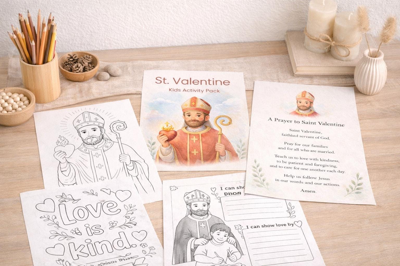 Catholic Valentine Activity Pack | Saint Valentine Coloring Pages (PDF ...