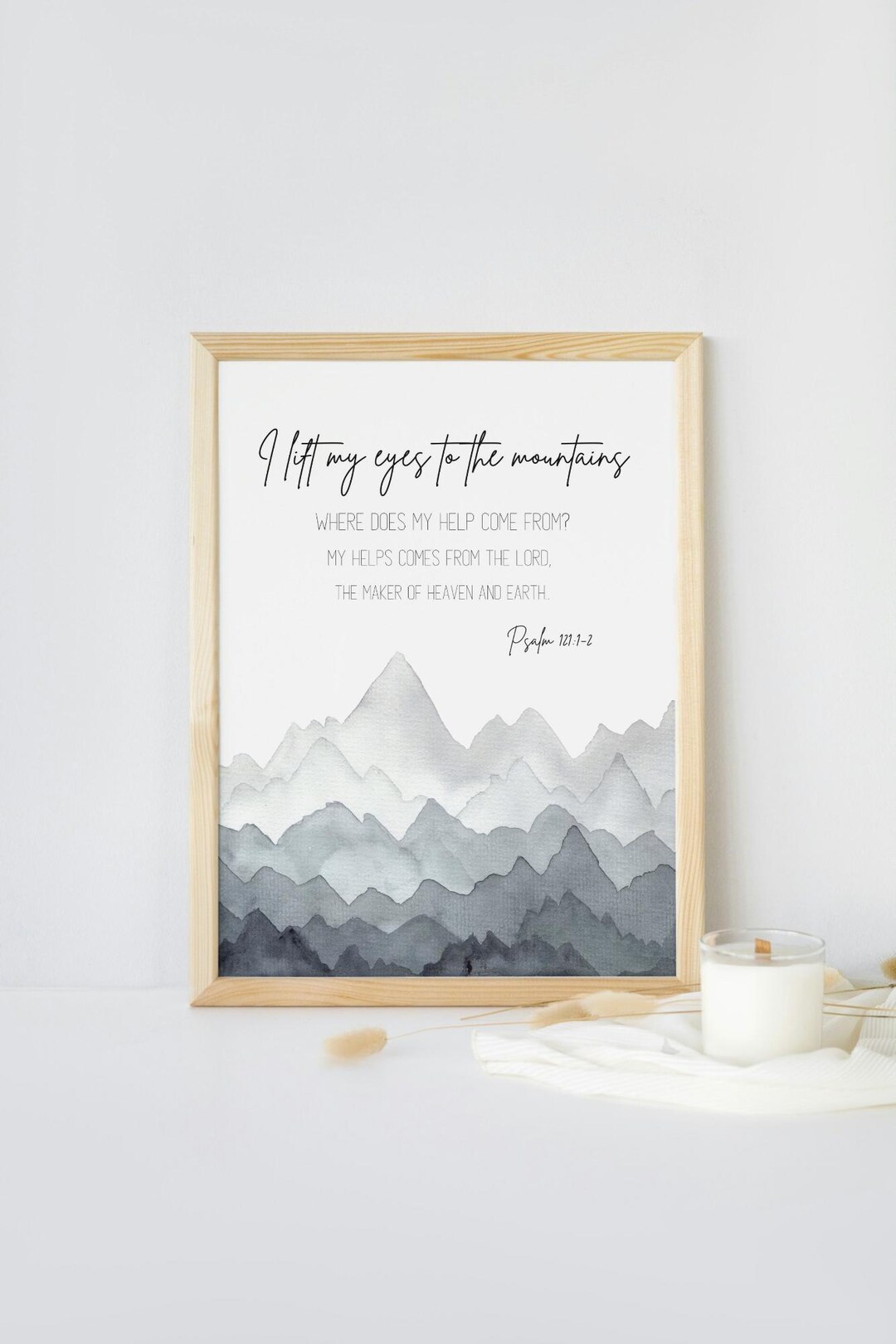Buy Psalm 121 Printable Bible Verse Wall Art | Christian Scripture ...