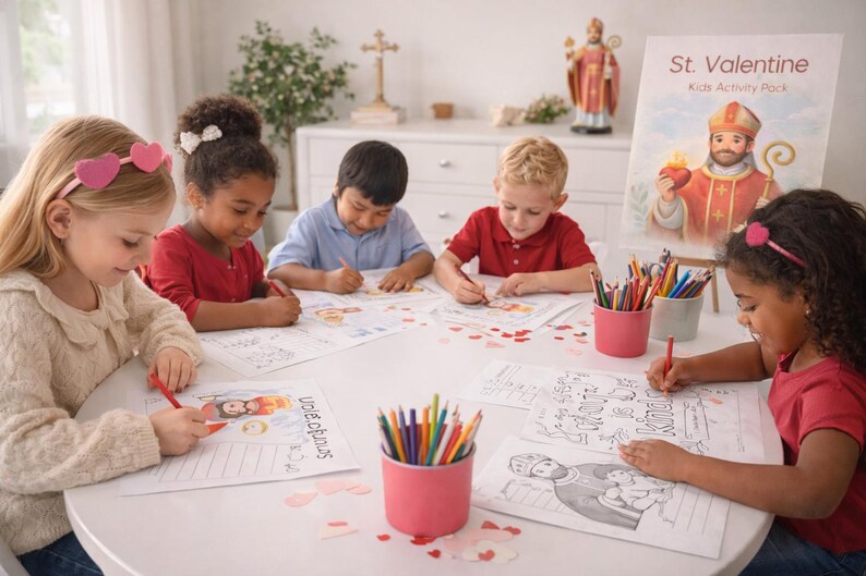 Catholic Valentine Activity Pack | Saint Valentine Coloring Pages (PDF ...