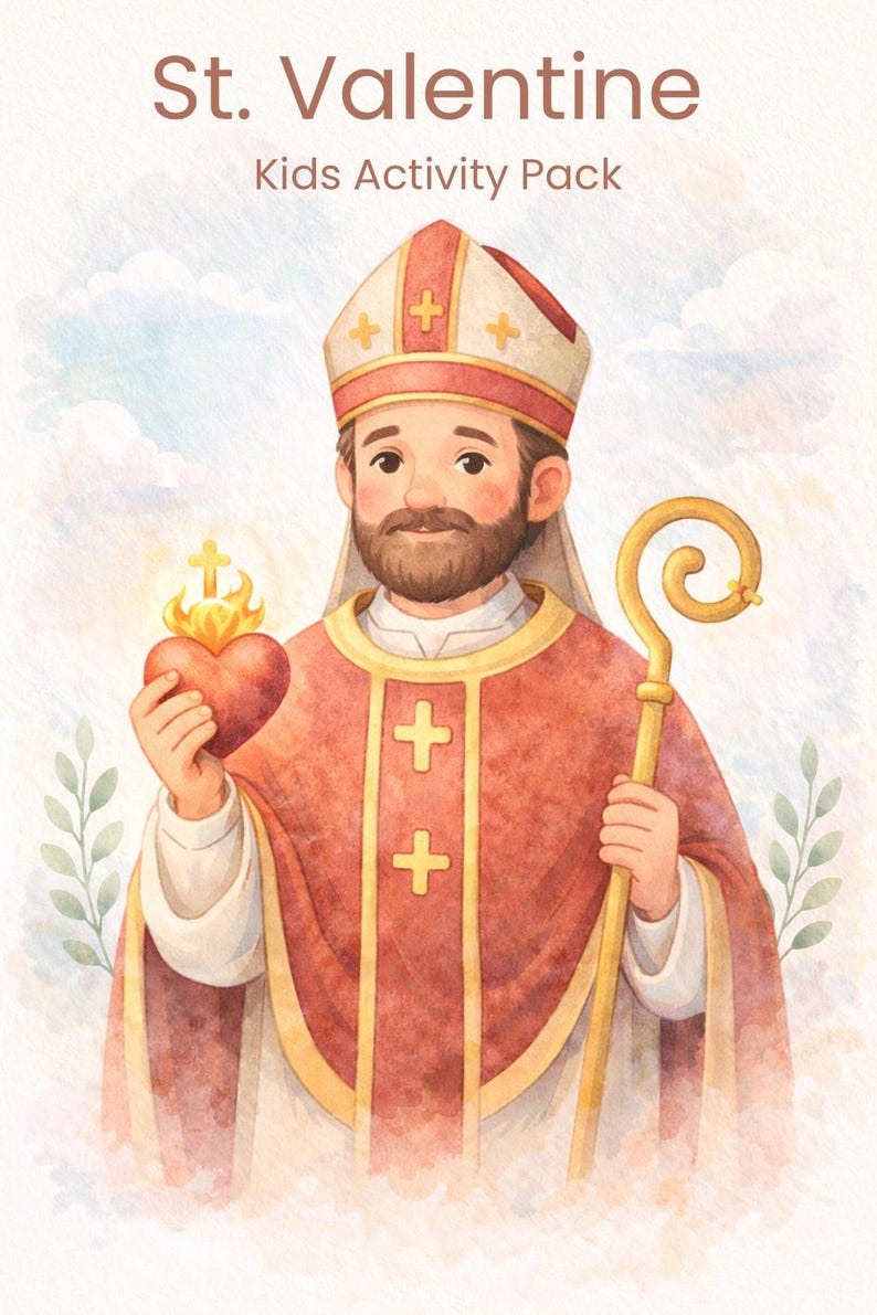 Catholic Valentine Activity Pack | Saint Valentine Coloring Pages (PDF ...