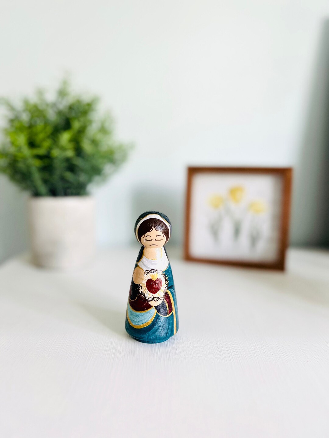 Our Lady of Sorrow Wooden Peg Doll Catholic Gifts Sacrament - Etsy