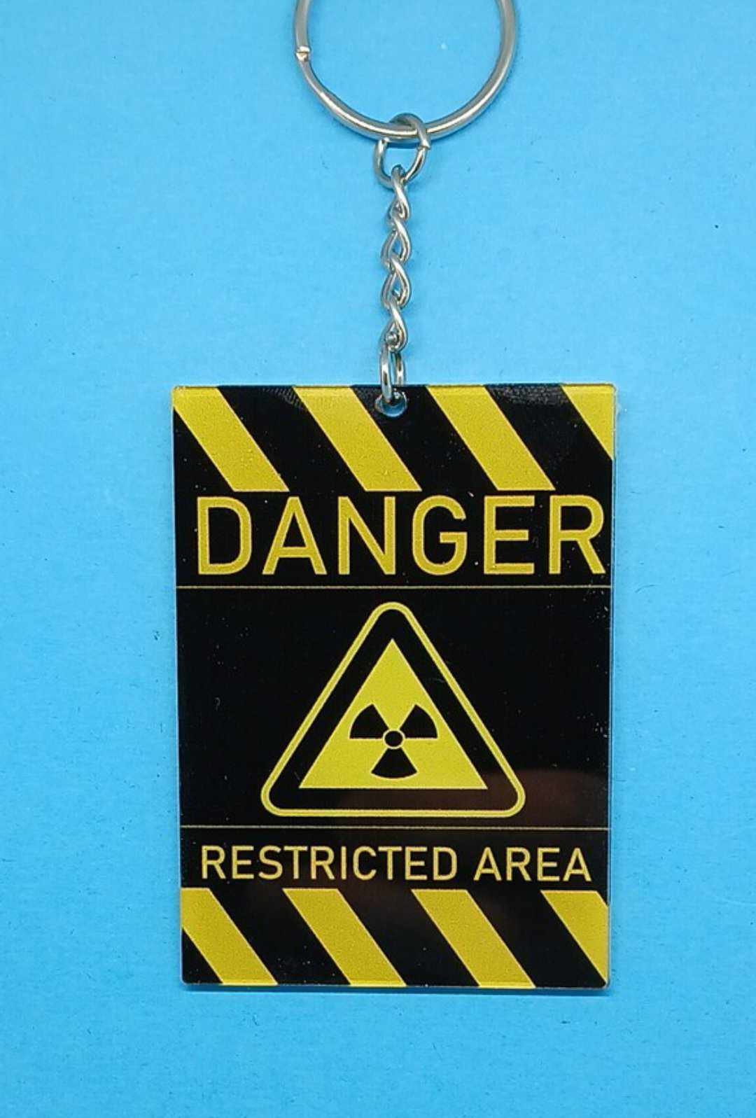 Danger Restricted Area Keyring - Etsy