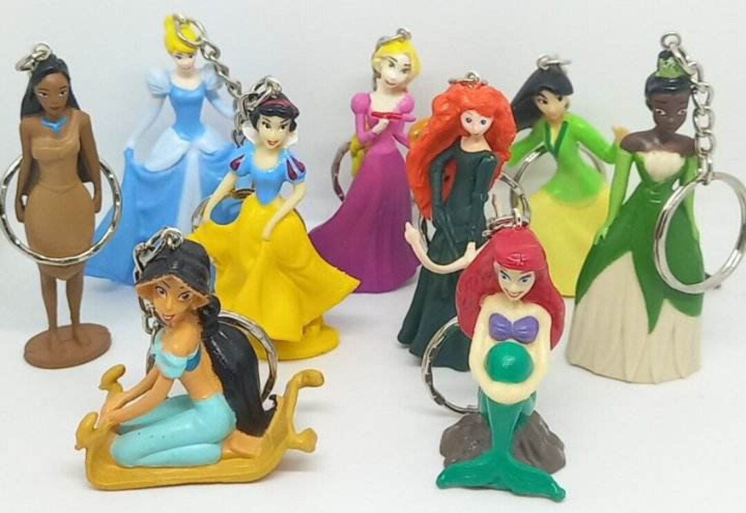 Disney Princess Figure Keyrings - Etsy UK