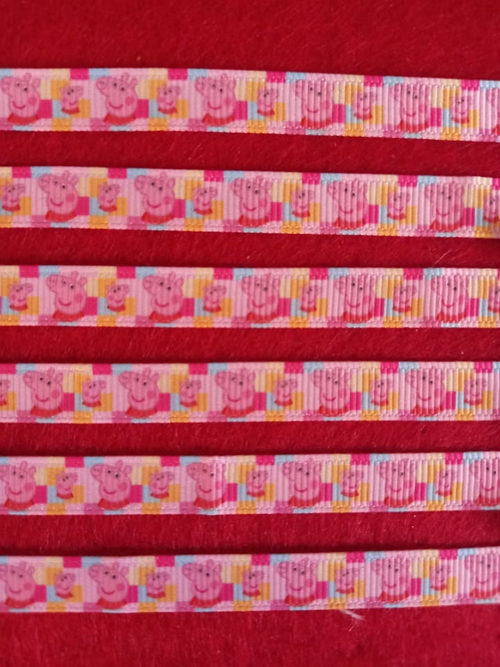 6x Metre Peppa Pig 10mm Grosgrain Ribbon 6 X 1m - Etsy