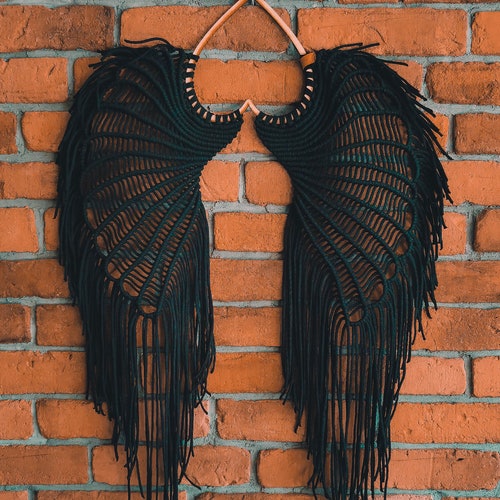 Large Macrame Angel Wings Wall Hanging XL - Etsy