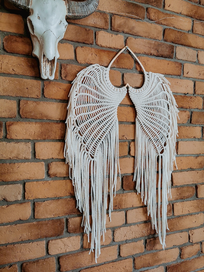 Large Macrame Angel Wings XL Wall Hanging | Etsy