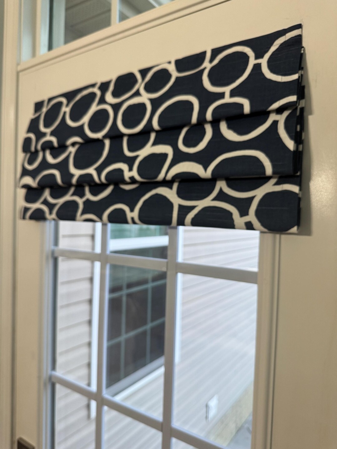 Magnetic Shade | 24"x66" Choose Your Lining | Navy and White Slub | 100 ...