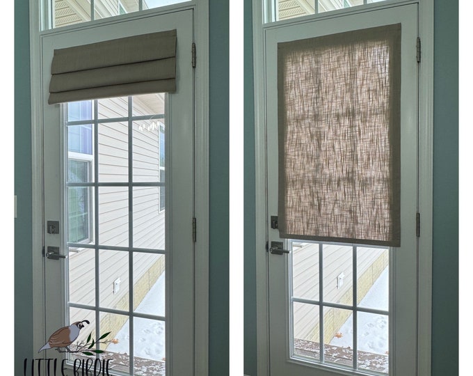 24”x38” Magnetic Shade for Metal Door | Ecru/taupe | 100% Cotton ...