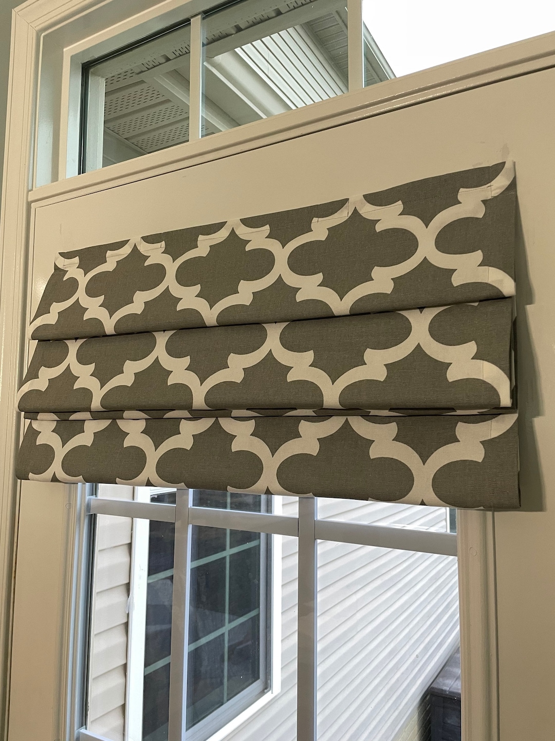 Magnetic Shade | Choose Your Lining | Storm Gray & White 100% Cotton ...