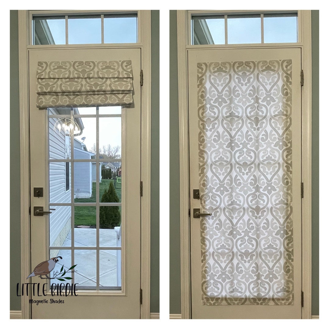 Magnetic Shade | French Gray & White| Made to Order | No Hardware ...