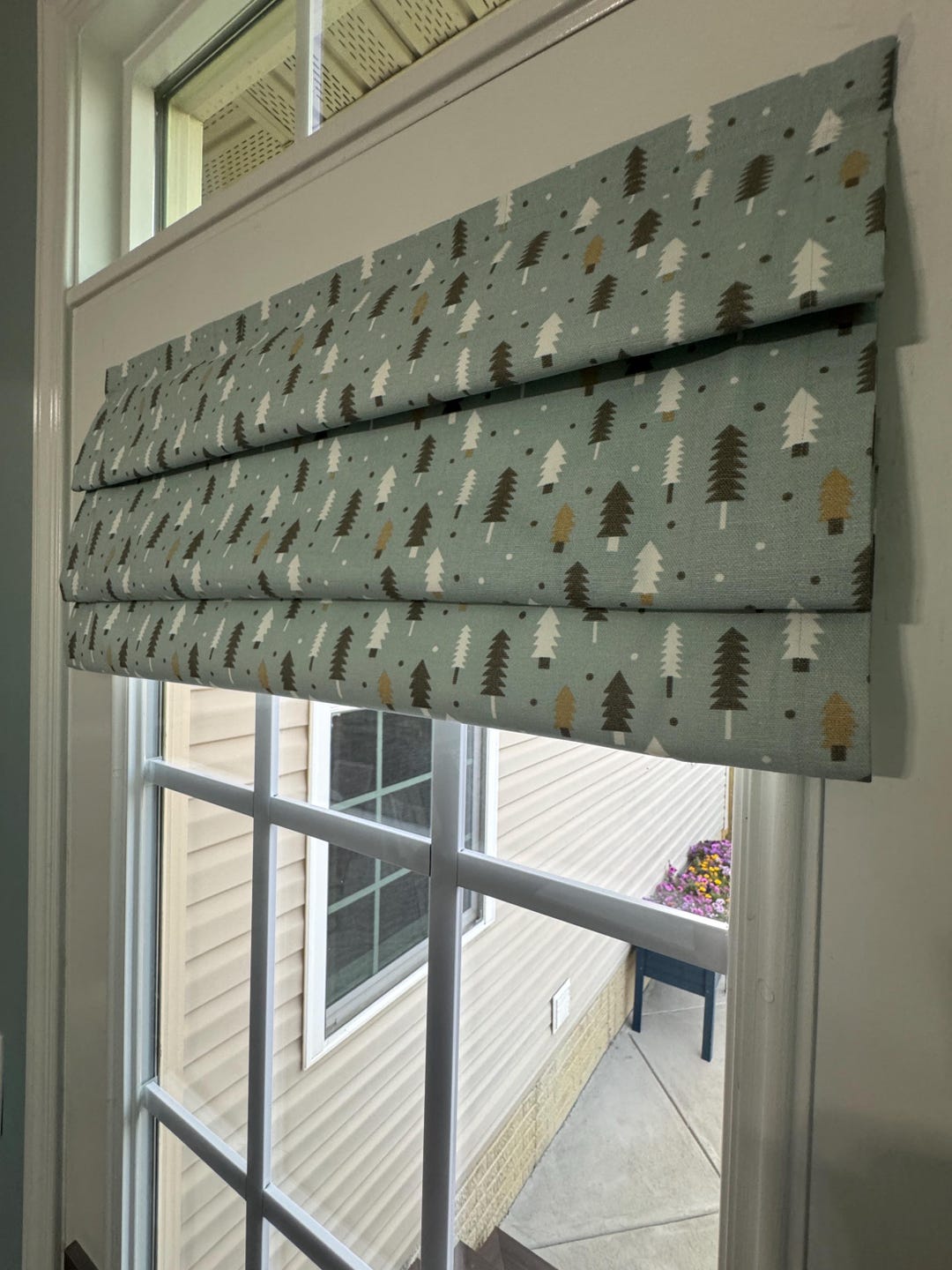 22”x38” Magnetic Shade | Light Filtering Lining | 100% Cotton | Blue ...