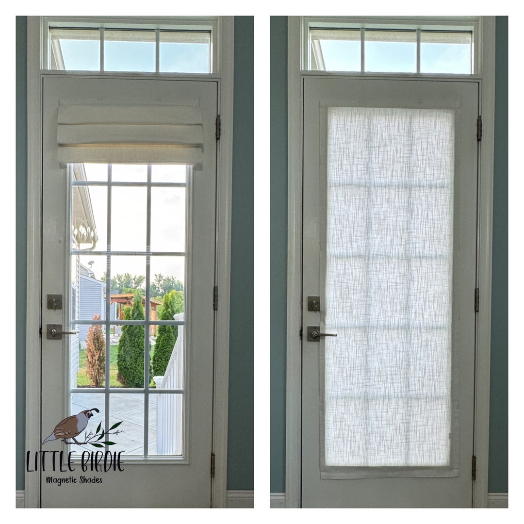 Quick Ship 24x66 Magnetic Shade White Slub Canvas 100% Cotton Light ...