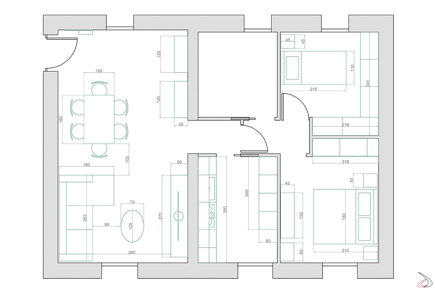 2d Apartment Design - Etsy