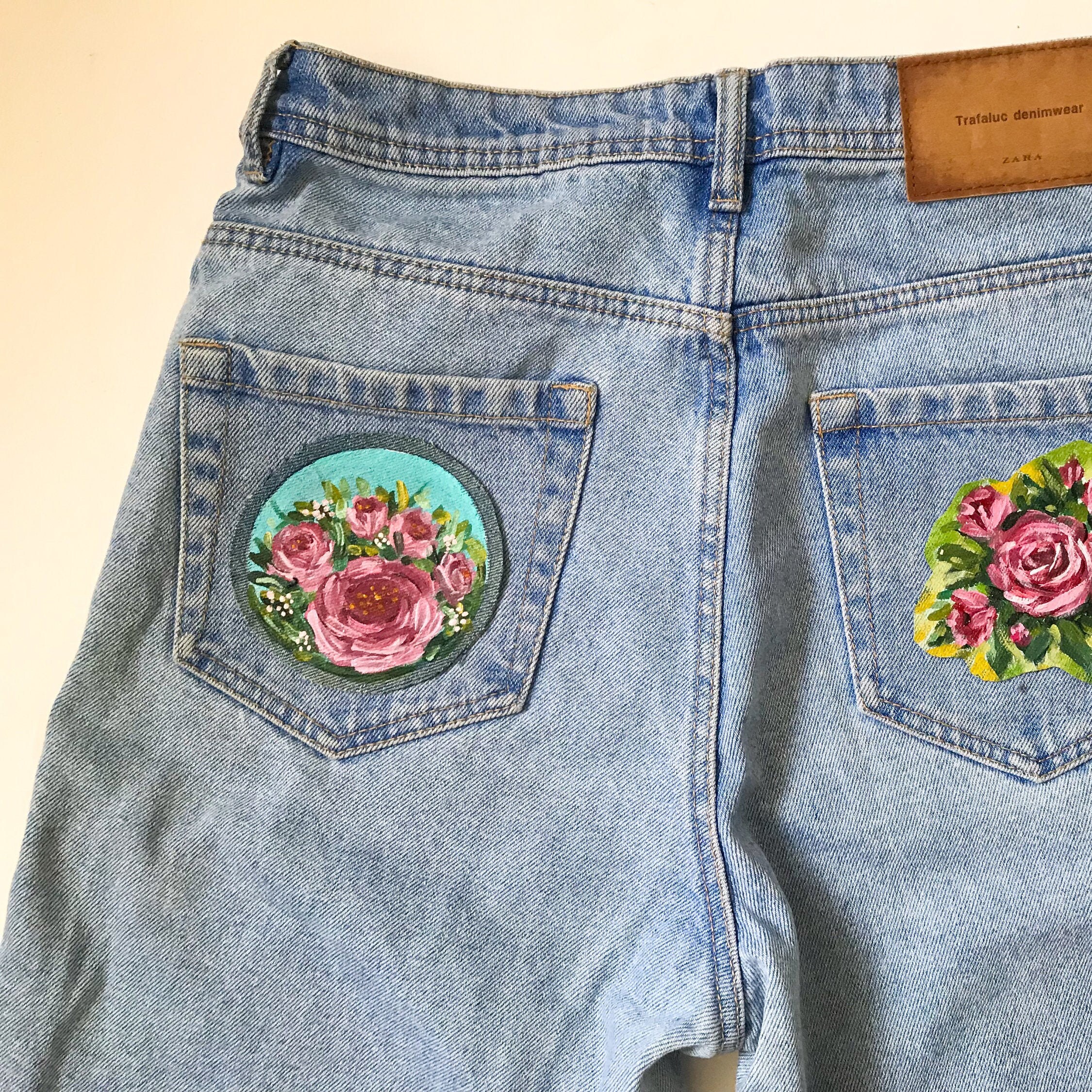 Сustom patches for jacketsHand painted denim patches Cloth | Etsy