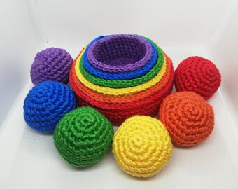 Crochet stacking toy | Etsy