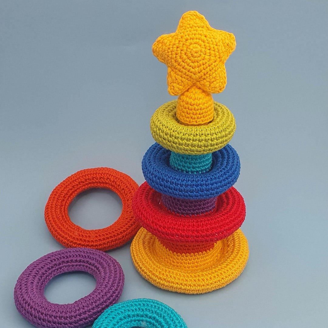 Stacking Toy Crochet Pattern Crochet Rainbow Stacking Toy Pattern ...