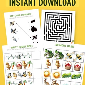 100 Easter Printable Kids Activity Pages - Spring Preschool Worksheets ...