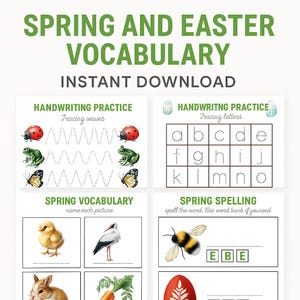100 Easter Printable Kids Activity Pages - Spring Preschool Worksheets ...