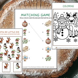 Printable WINTER Preschool Activity Set 50 FLASHCARDS Included for Kids ...