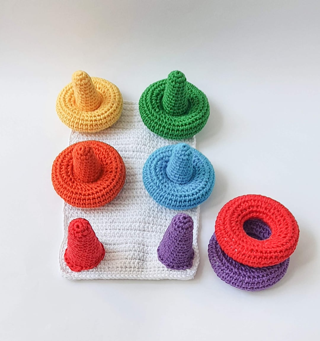Crochet Montessori Rainbow Toy Pattern Easter Crochet Pattern - Etsy