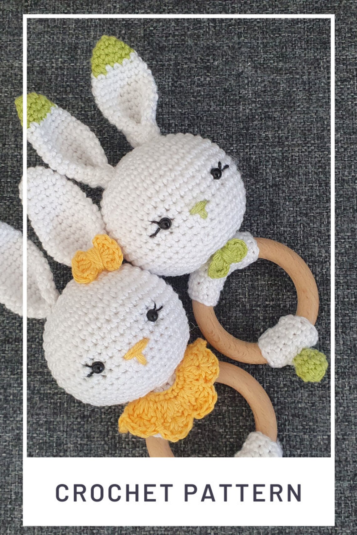 Bunny Baby Rattle CROCHET PATTERN Fun Montessori Baby Gift | Etsy