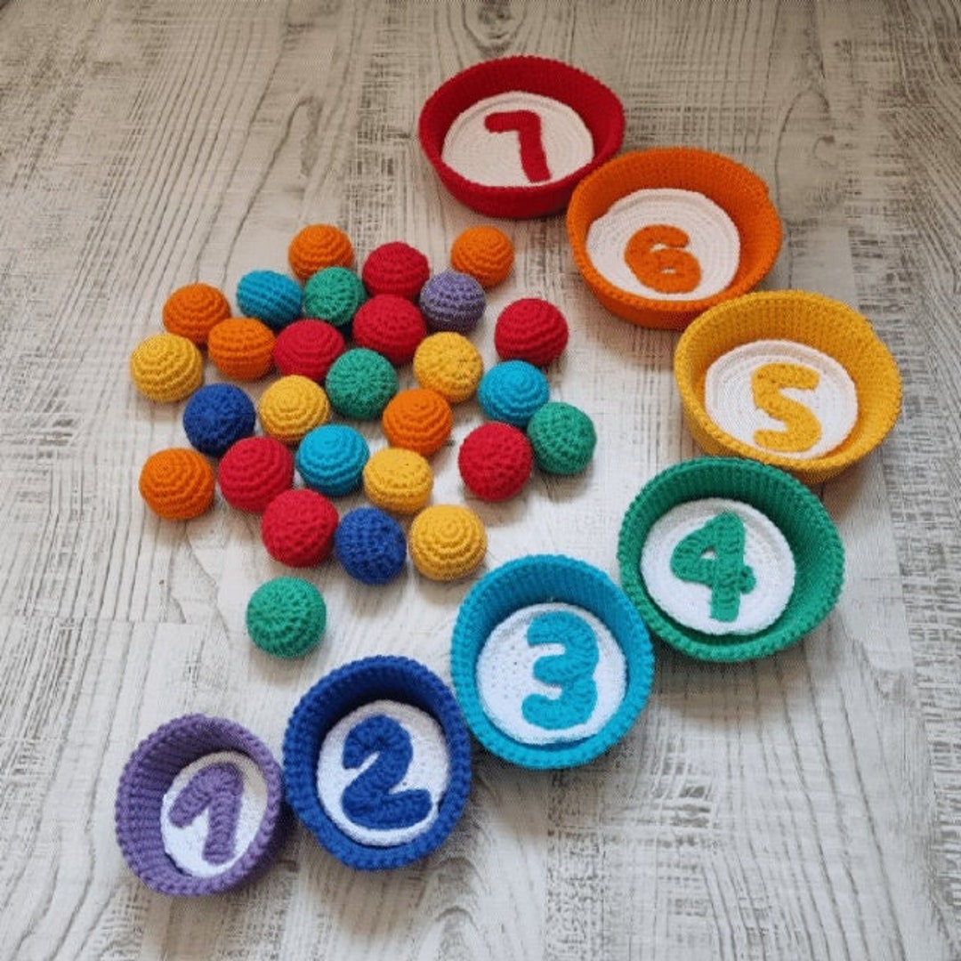 Complete Learning Colors Sorting Counting Numbers Pattern Crochet ...