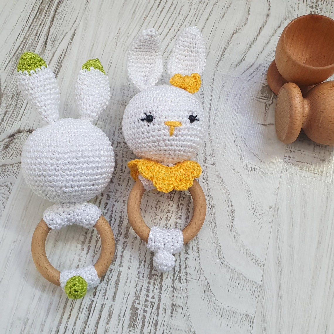 Bunny Baby Rattle CROCHET PATTERN Fun Montessori Baby Gift | Etsy