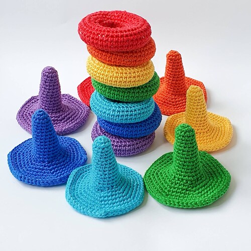Crochet Amigurumi Toy Rainbow Stacking Rings PDF Pattern - Etsy