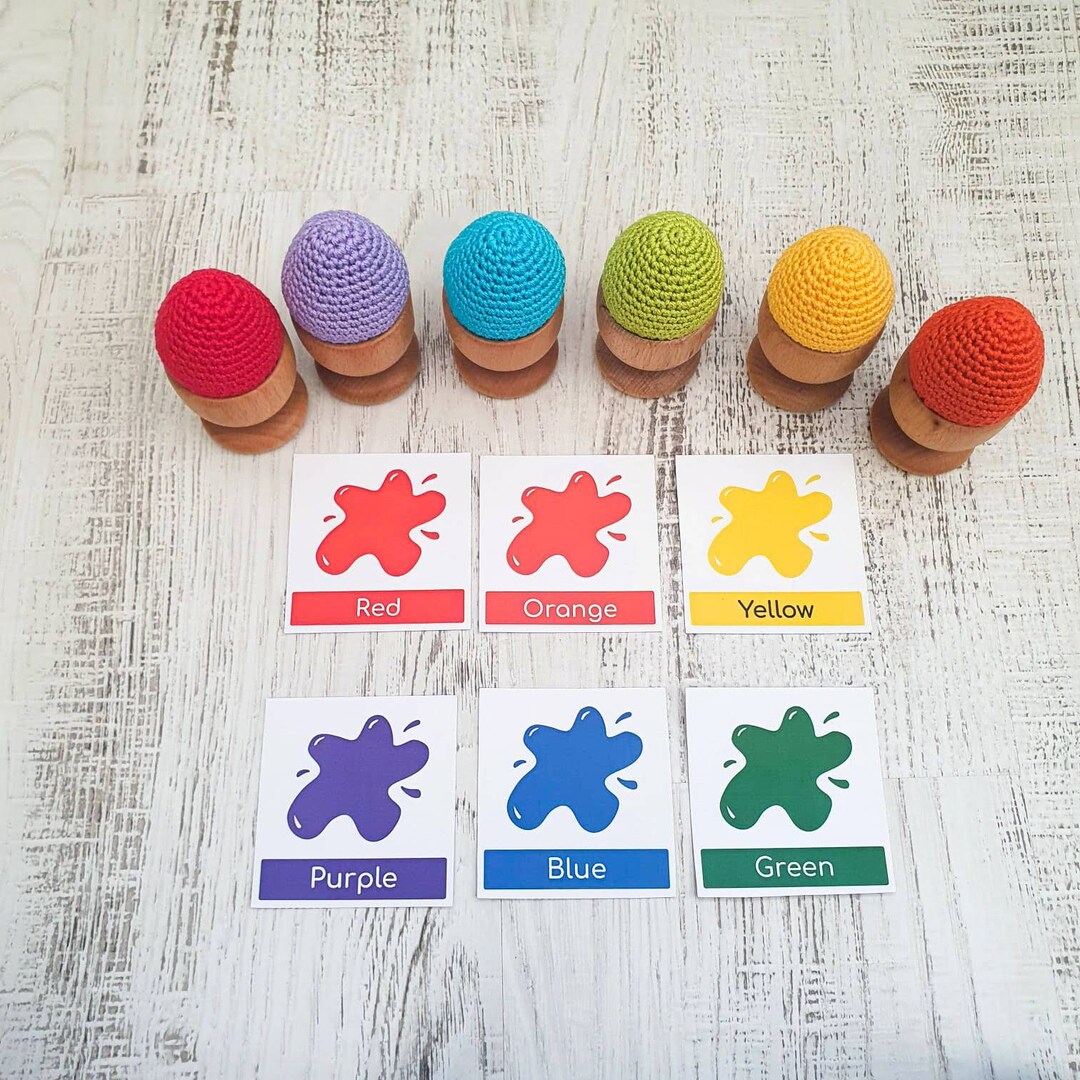 Easter Egg Crochet Pattern Montessori Eggs Set Printable Color Flash ...