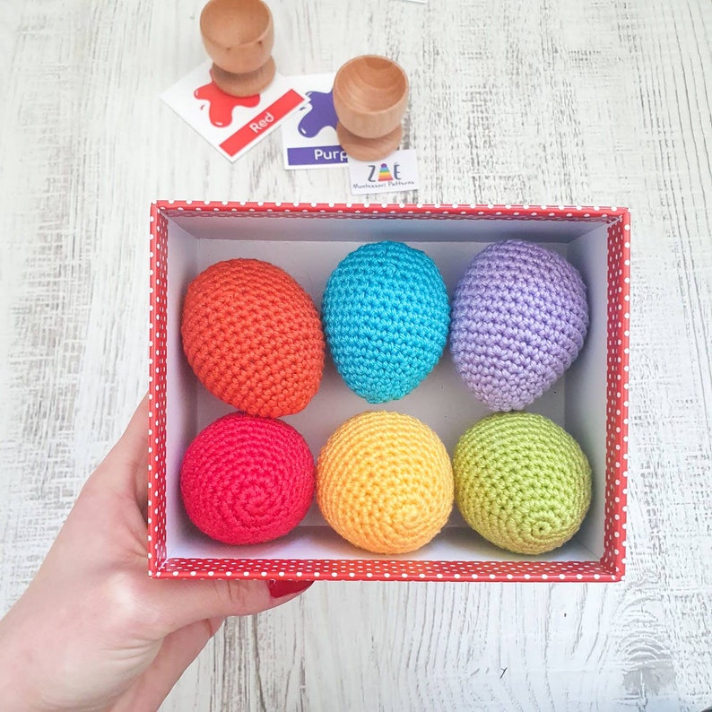 Easter Egg Crochet Pattern Montessori Eggs Set Printable Color | Etsy