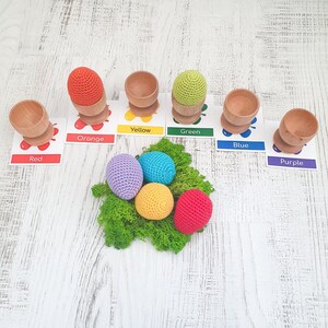 Easter Egg Crochet Pattern Montessori Eggs Set Printable Color Flash ...