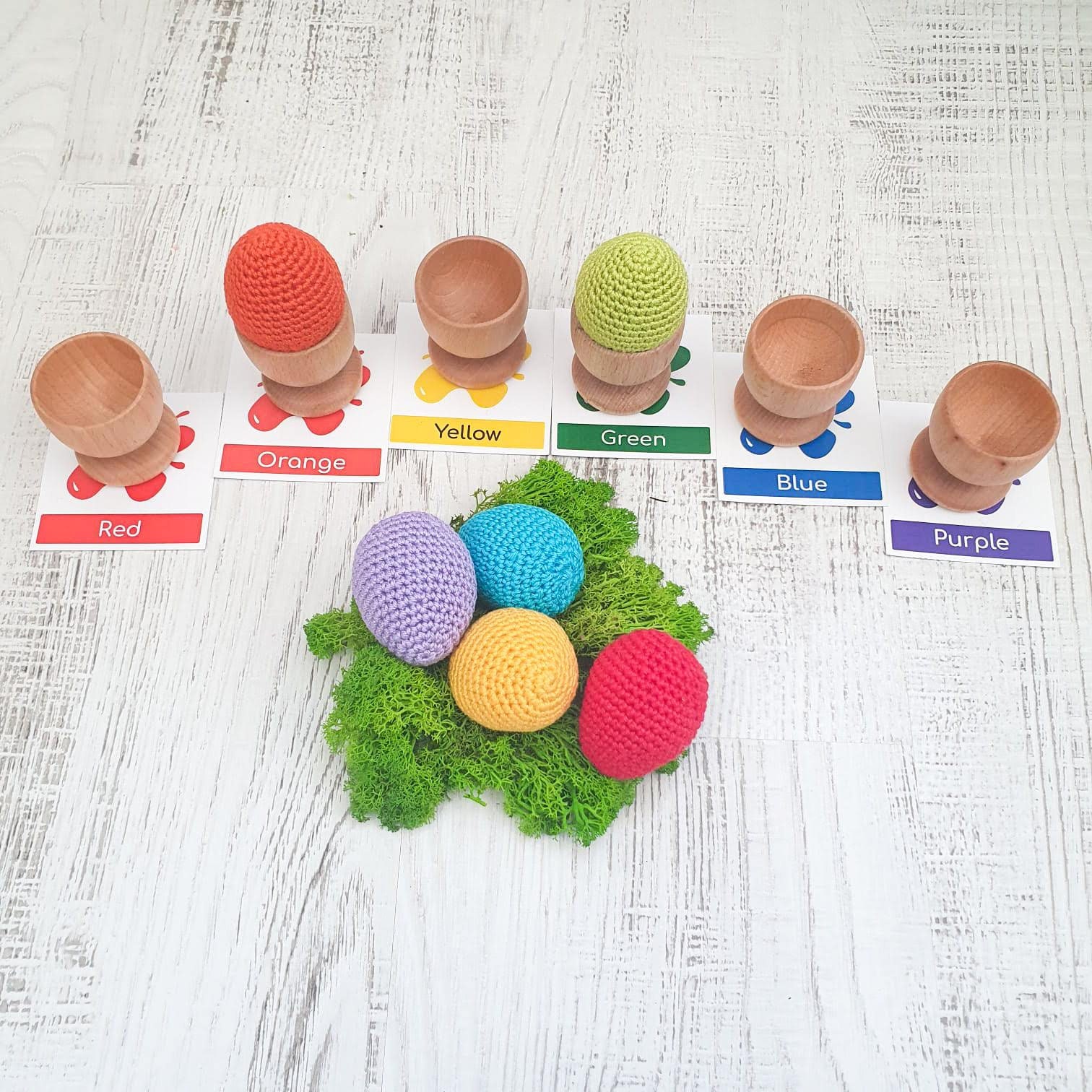 Easter Egg Crochet Pattern: Montessori Color Learning Set (PDF Pattern ...