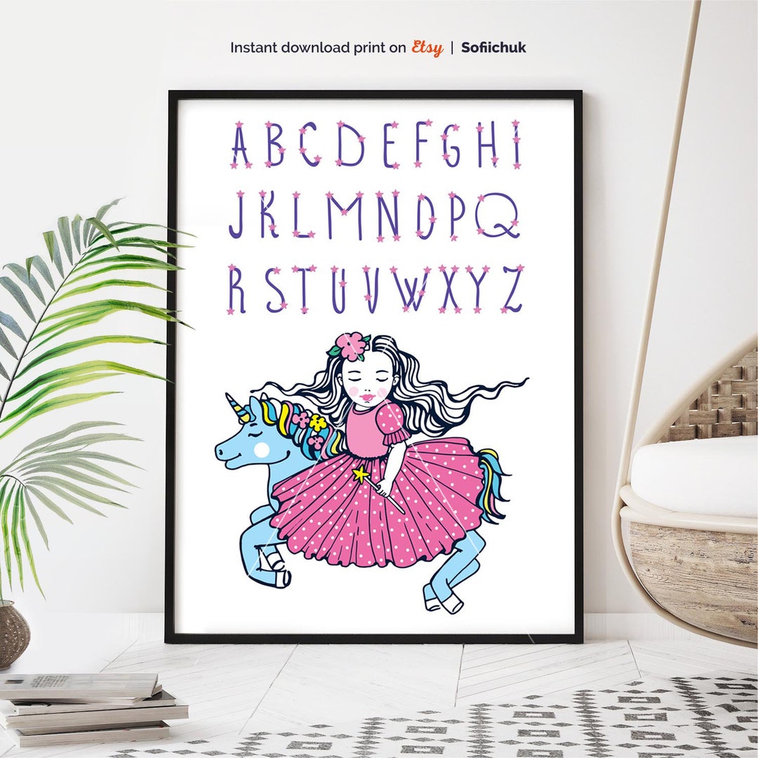 Alphabet Print. Nursery Print. Nursery Poster. Instant Download ...