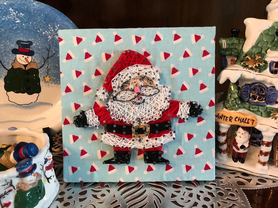 Santa Claus String Art - Etsy