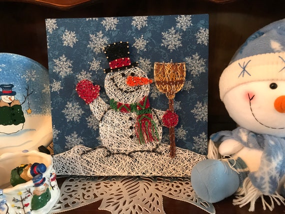 Snowman String Art | Etsy